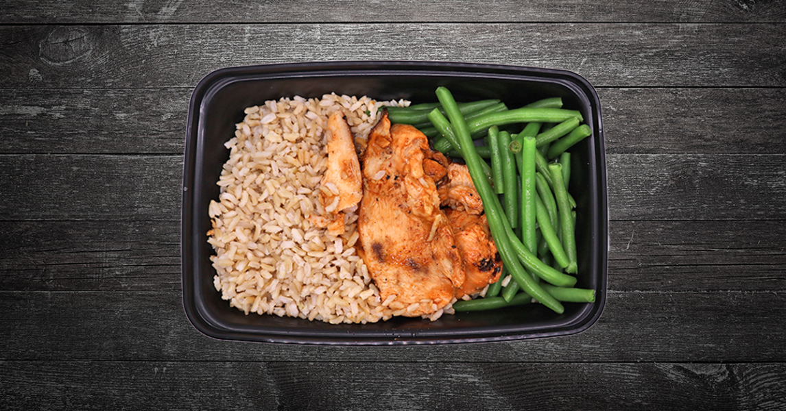 Bourbon Chicken #2, Brown Rice, Green Beans - Balanced Body Foods