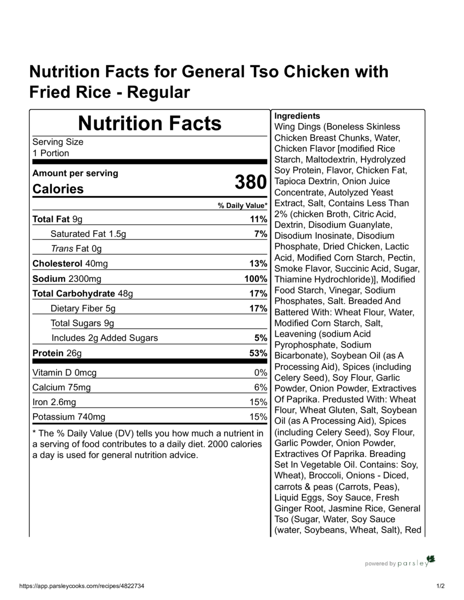 General Tso Chicken with Fried Rice - Balanced Body Foods
