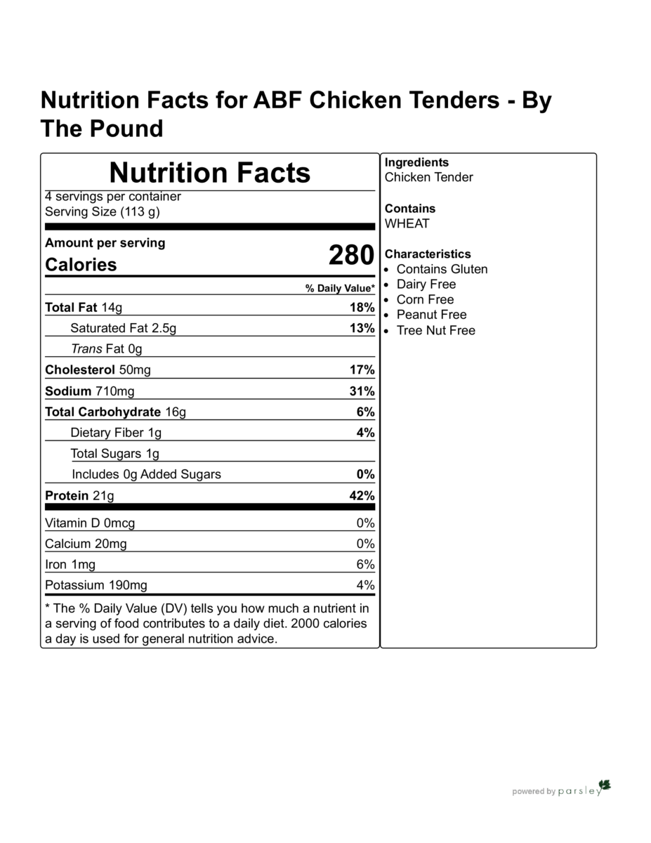 Naked ABF Chicken Tenders - By the Pound - Balanced Body Foods