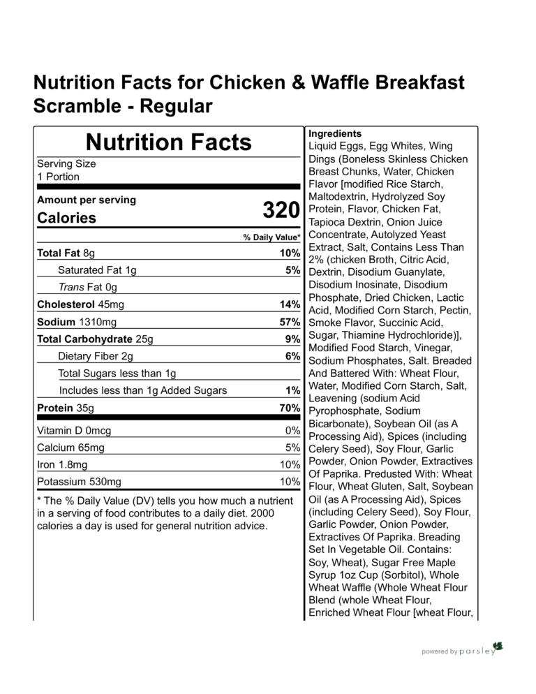 Chicken & Waffle Breakfast Scramble - Balanced Body Foods