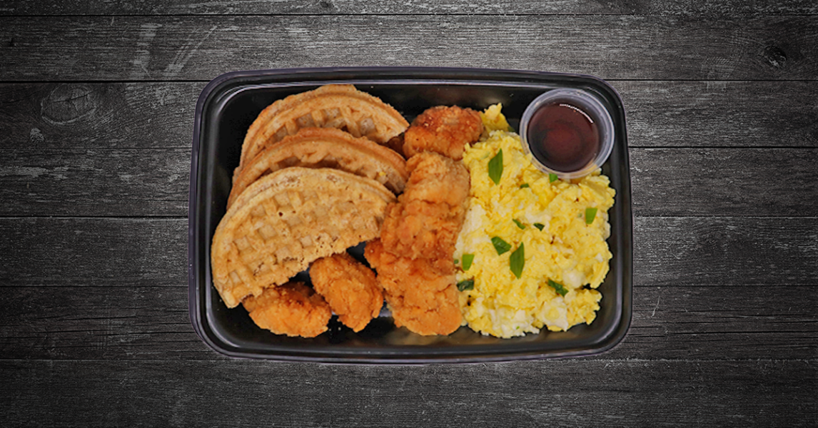 Chicken & Waffle Breakfast Scramble - Balanced Body Foods
