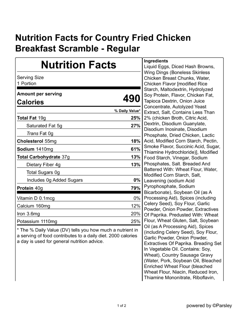 Country Fried Chicken Breakfast Scramble - Balanced Body Foods